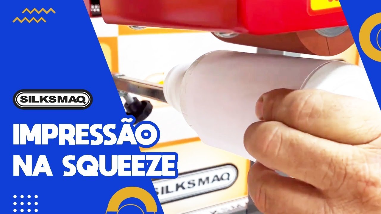 Como imprimir squeeze plastico na maquina transfer giro Silksmaq - YouTube