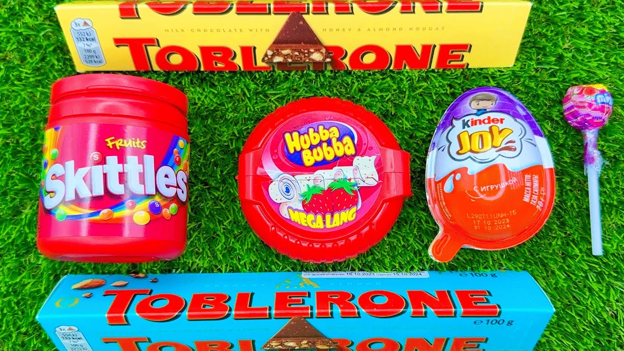 How to unpack Rainbow Lollipop and Sweets Toblerone | Lollipops ...