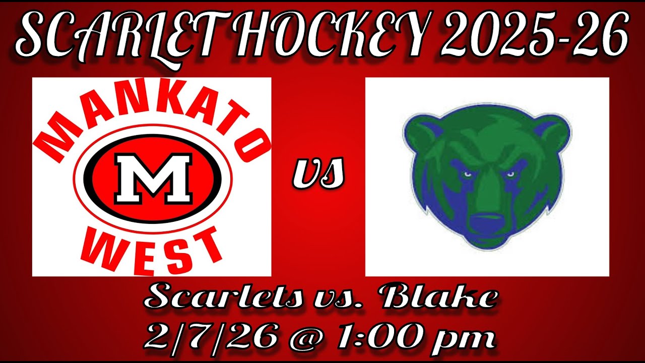 Mankato West Varsity Boys Varsity Hockey vs. Blake 2/7/26 - YouTube