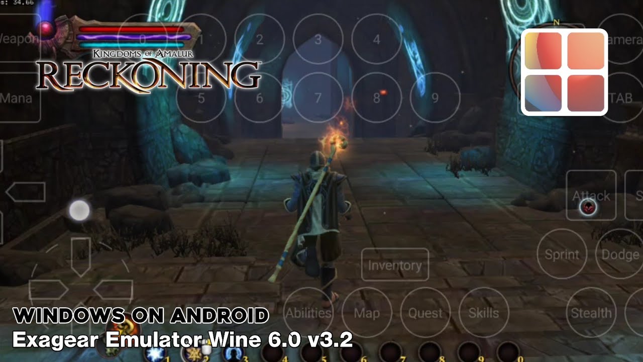 Kingdoms of Amalur: Reckoning (Windows) Android Gameplay | Exagear Emulator Wine 6.0 v3.2 - YouTube