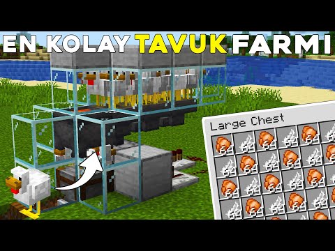 YAPIMI KOLAY TAVUK FARMI !! Minecraft: Tavuk Farm Nasıl Yapılır l Minecraft Sistemler
