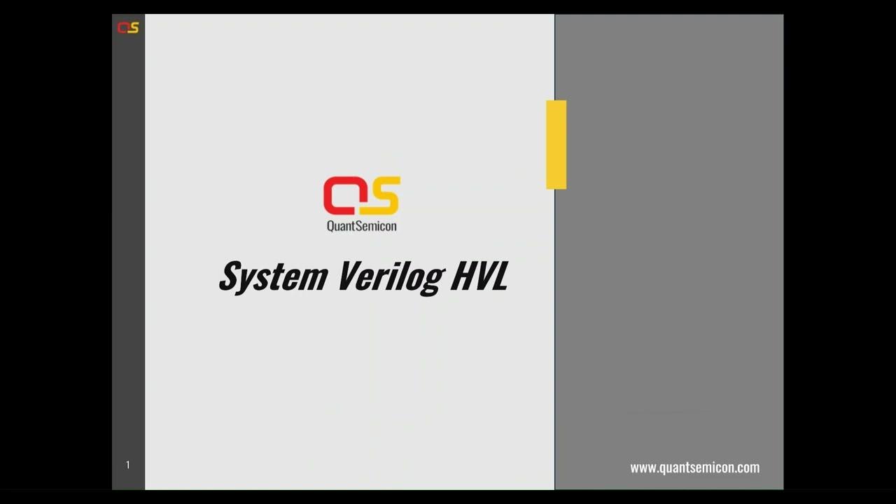 SystemVerilog: Introduction - YouTube