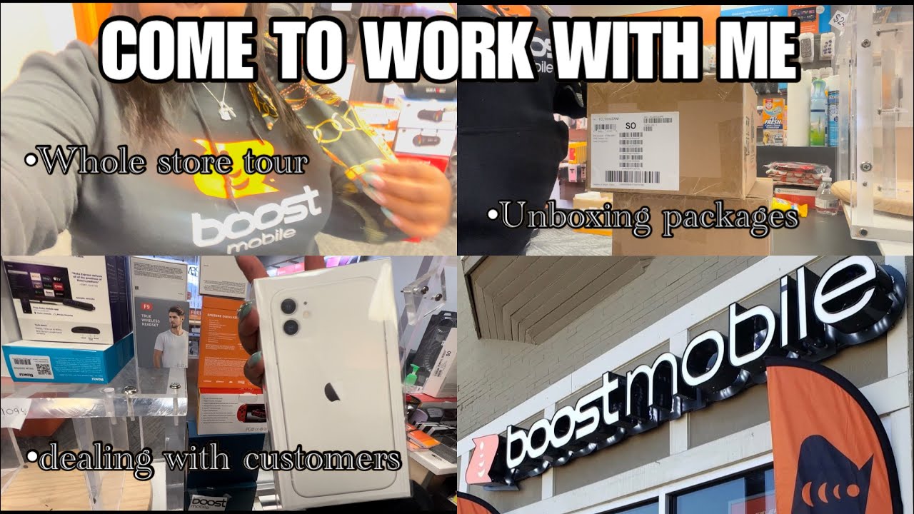Come to work with me at boost mobile vlog - YouTube