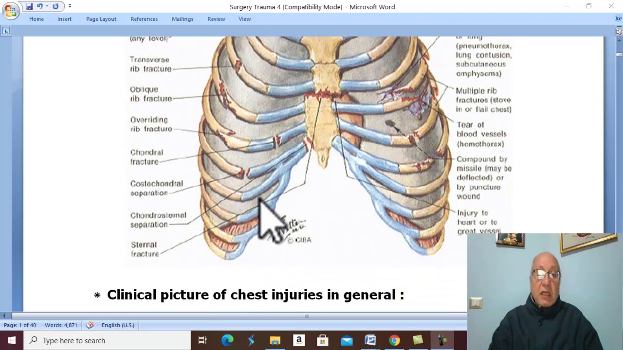 Trauma in English 20 ( Chest Injuries in General ) , by Dr. Wahdan ...