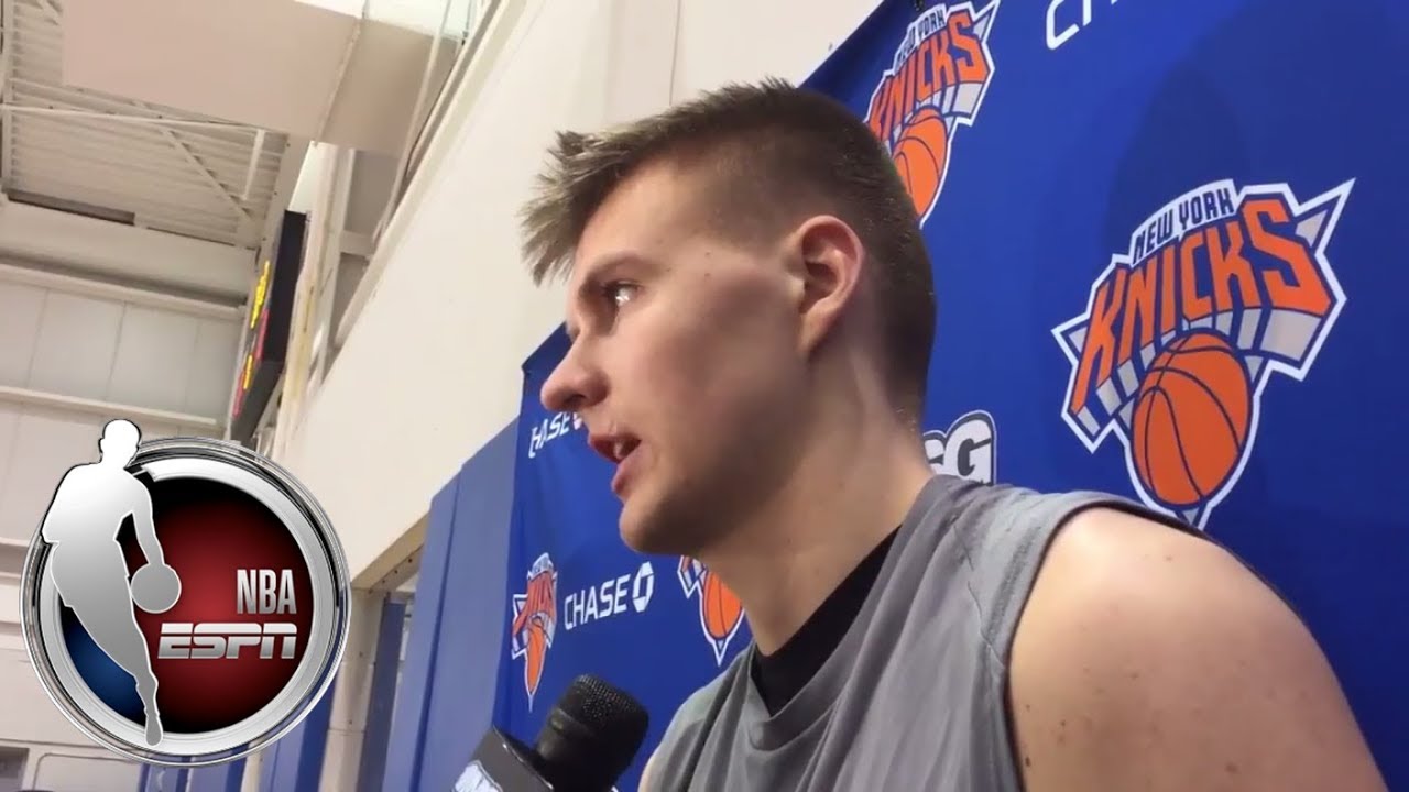 Kristaps Porzingis gives update on ankle injury | ESPN - YouTube
