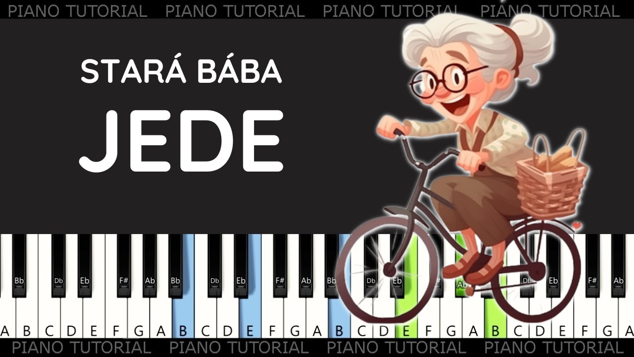 Stará bába jede - lidová (piano tutorial | jak hrát) - YouTube