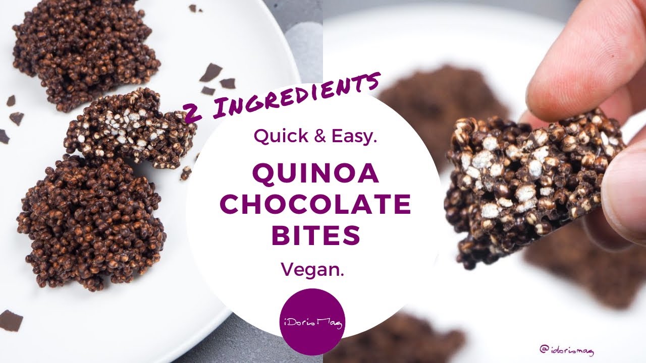 Quinoa Chocolate Bites - Puffed Quinoa - Sweet & Healthy Snack - Vegan ...