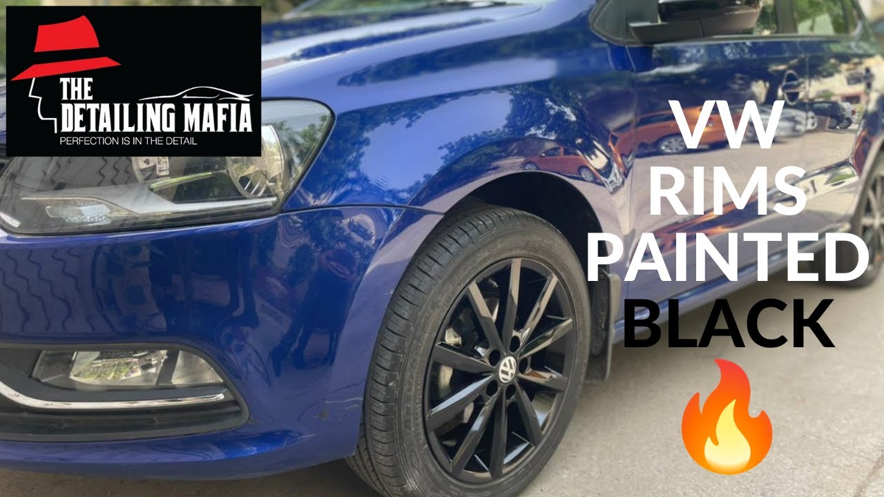 VW Polo Rims Painted Black @ Detailing Mafia - YouTube