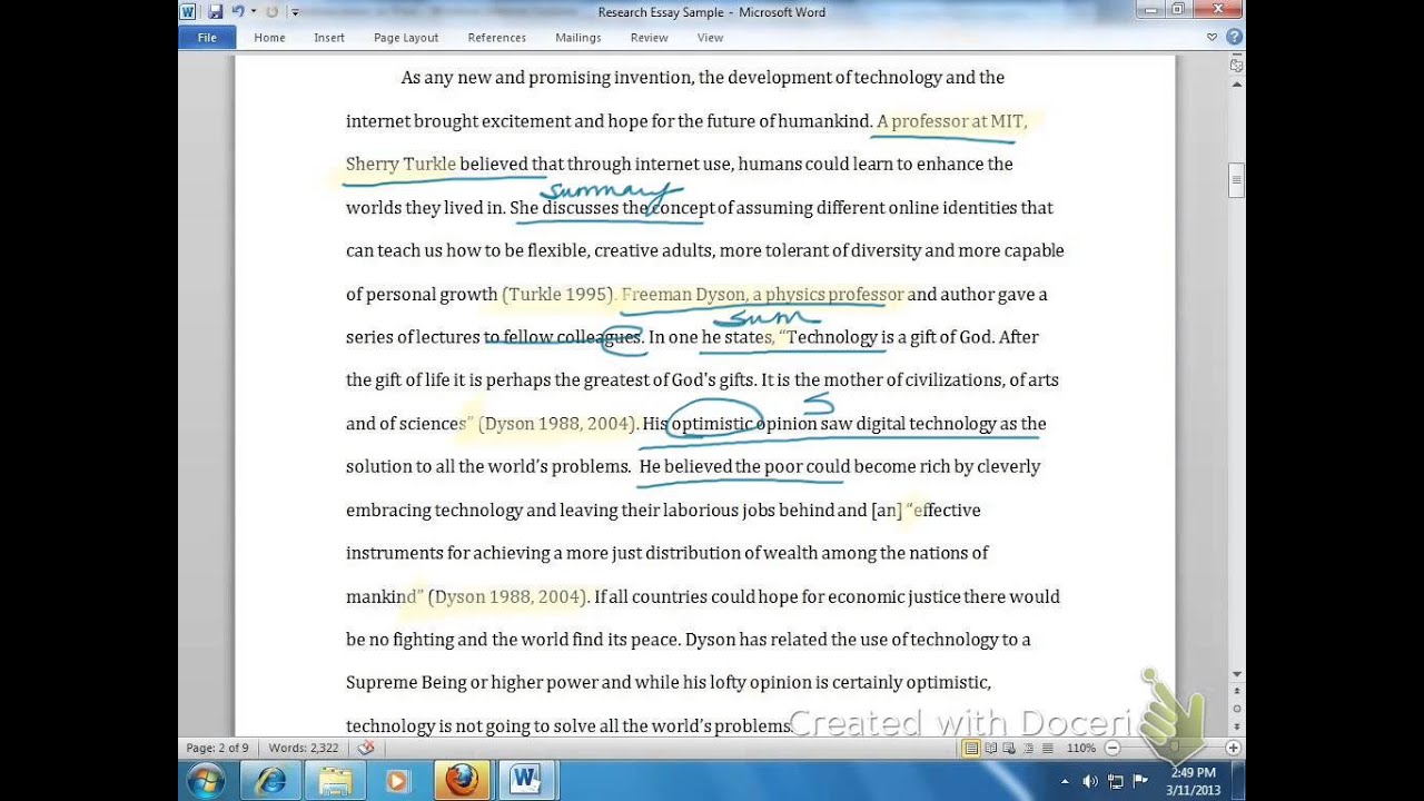 sample essay 1 review paragraph 3 - YouTube