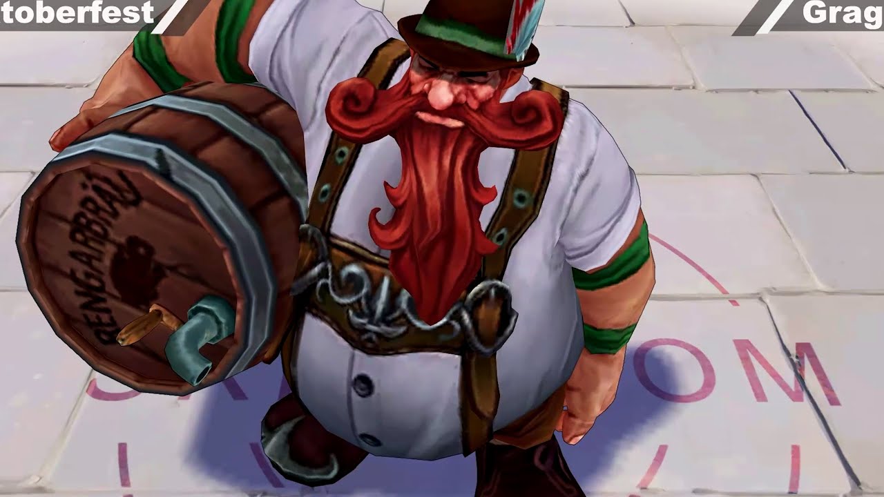 Oktoberfest Gragas Detailed Skin Spotlight - League of Legends - YouTube