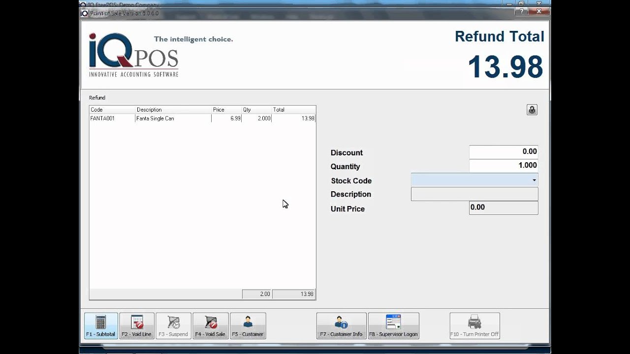 IQ POS POS Sales Cash Refund 1 Cash Refund Detail - YouTube