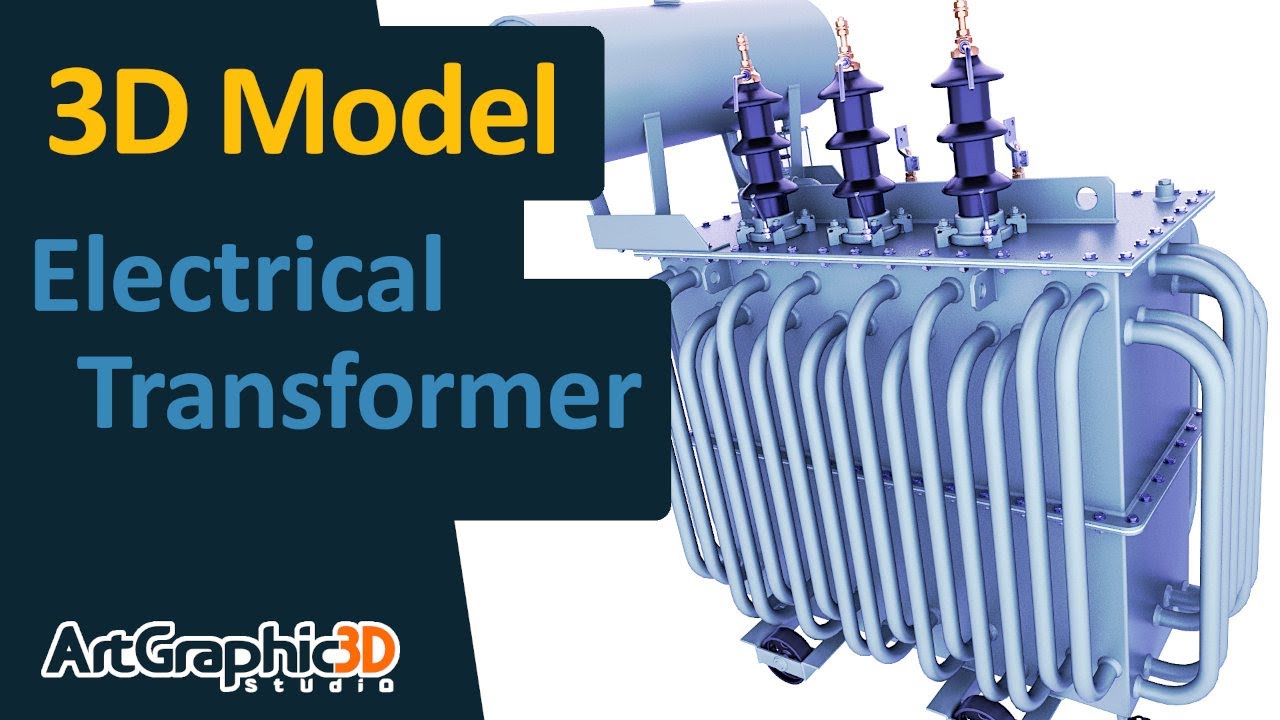 Professional Electrical Transformer 3D Model | ArtGraphic3D | 3D ...