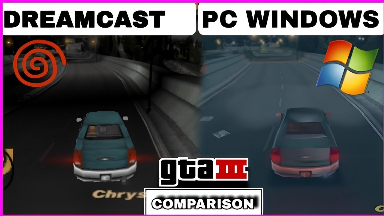 GTA 3 (Dreamcast port Vs Windows) 🔥Comparison Side by side| 🔥 - YouTube