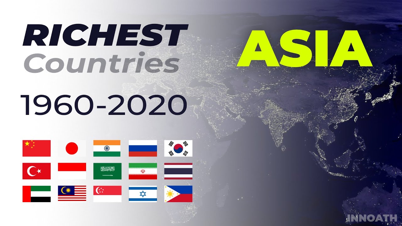 Richest ASIAN Countries (Countries with the Highest GDP in ASIA) | 1960 ...