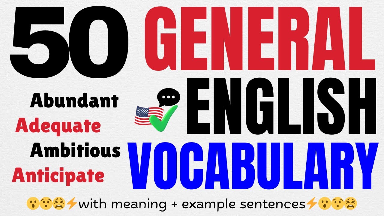 General English Vocabulary ⚡|| 50+ English Words with Meaning ...