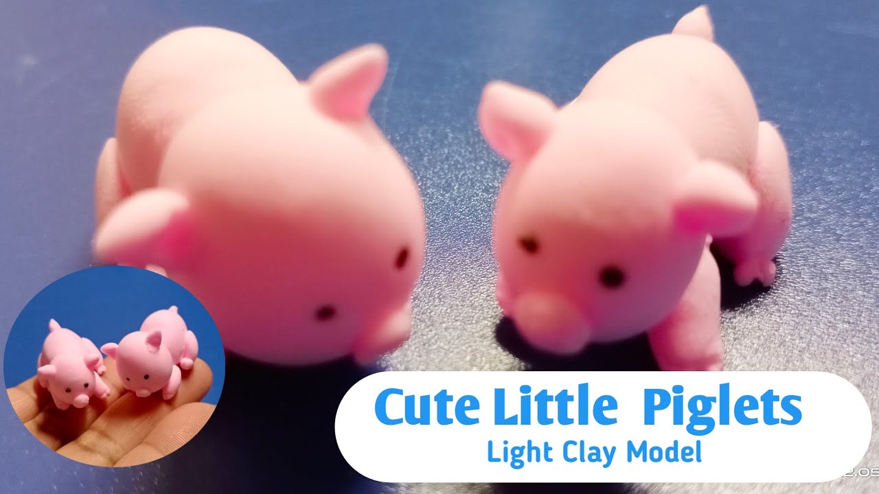 Miniature Piglets Clay modeling - YouTube
