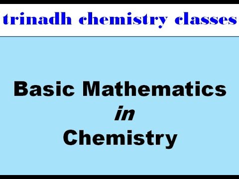 Intermediate First Year - Basic Mathematics in Chemistry - YouTube
