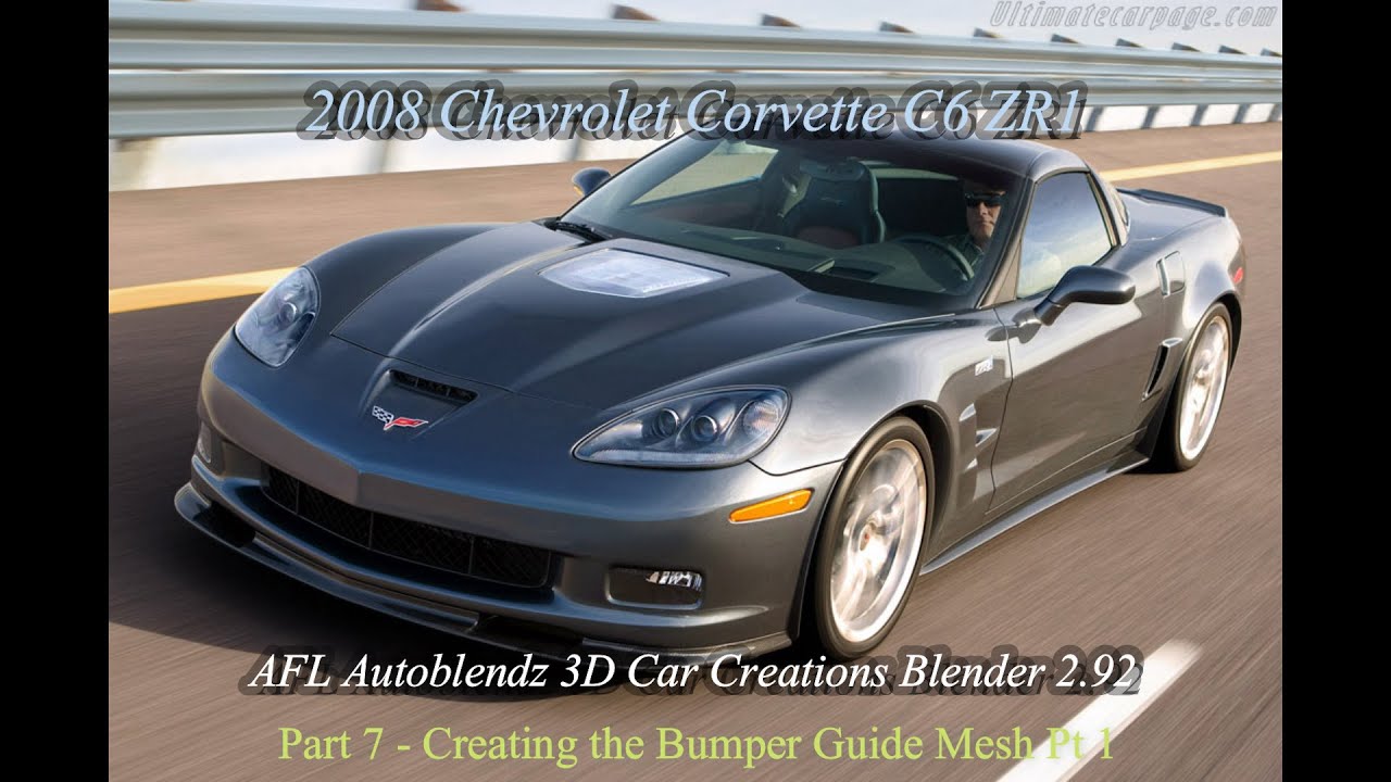 Blender 3D Car Modelling Tutorial of a 2008 Chevrolet Corvette C6 ZR1 ...