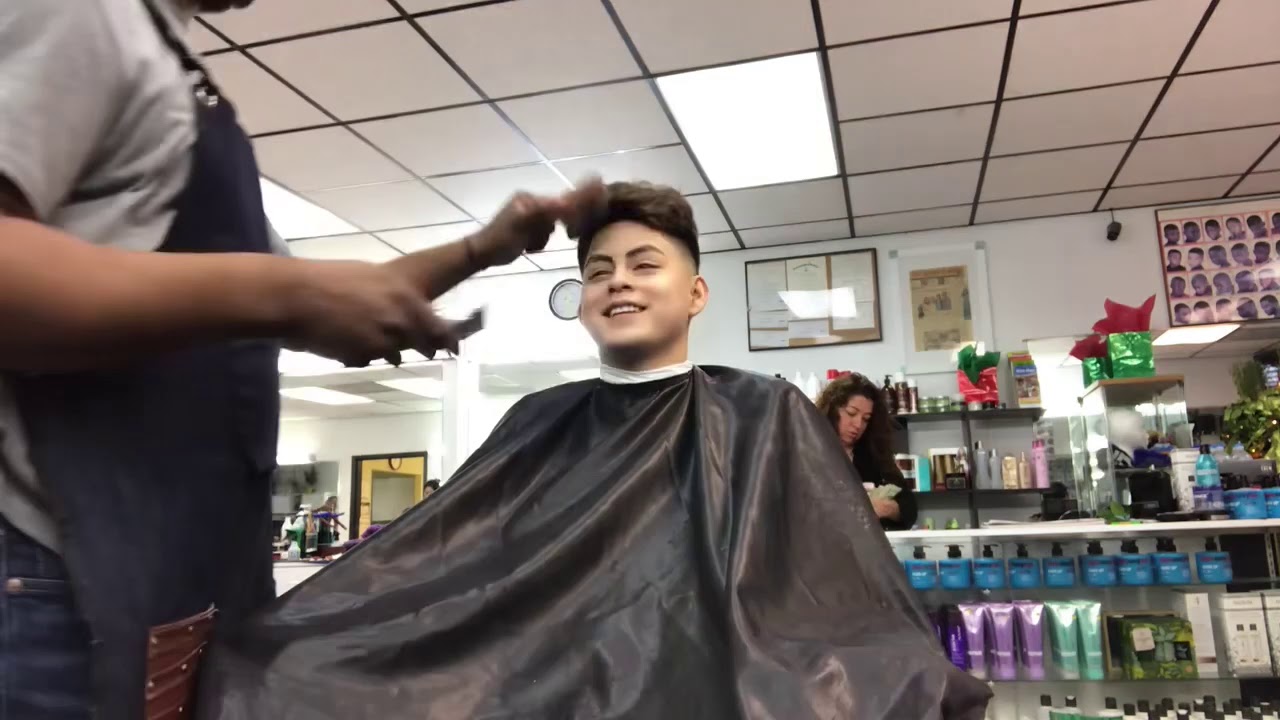 FTM trans guy gets a haircut - YouTube