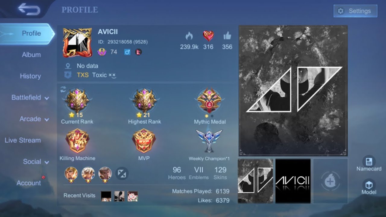MOBILE LEGEND PROFILE EDIT/ mobile legend edit xml/ - YouTube