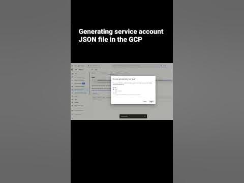 Download JSON file for Service account in Google Cloud - YouTube