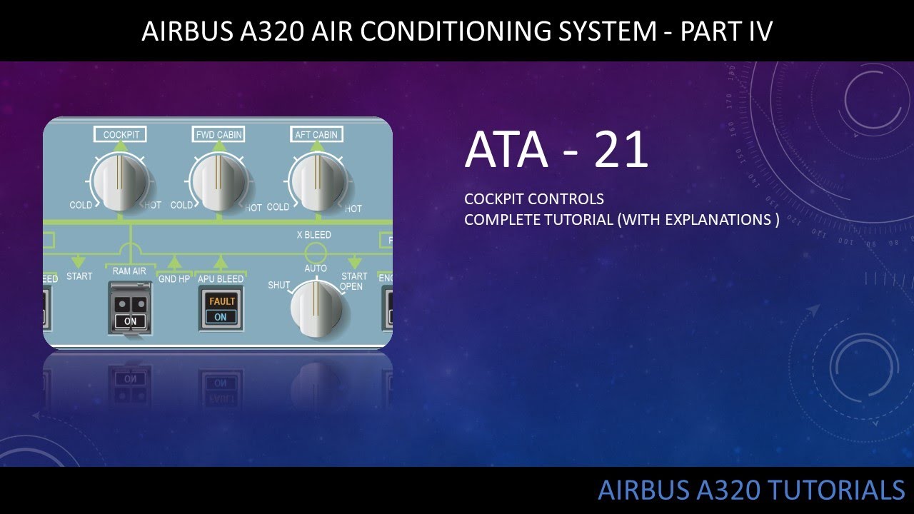 Air Conditioning System A320 Family | Airbus A320 | Cockpit controls ...