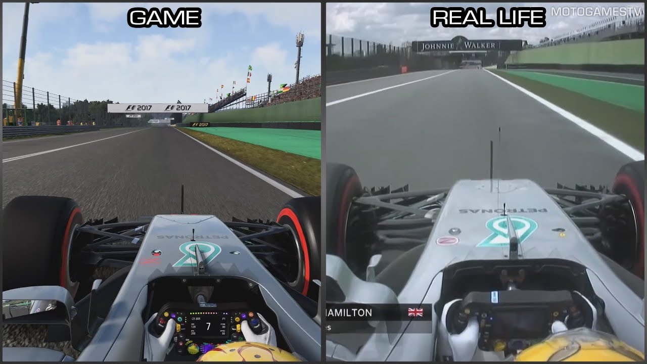F1 2017 vs Real Life - Interlagos Onboard Lap Comparison - YouTube