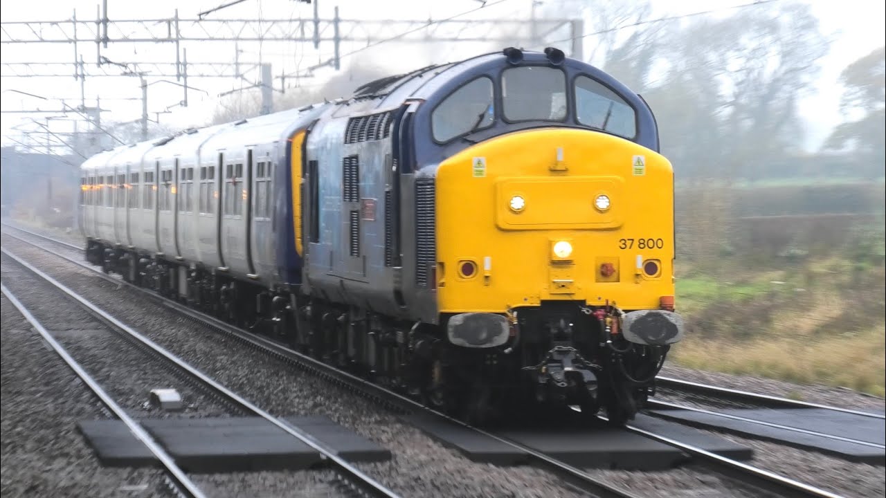 Very Busy Acton Bridge with Class 37800 on Drag with. Northern 319 for ...