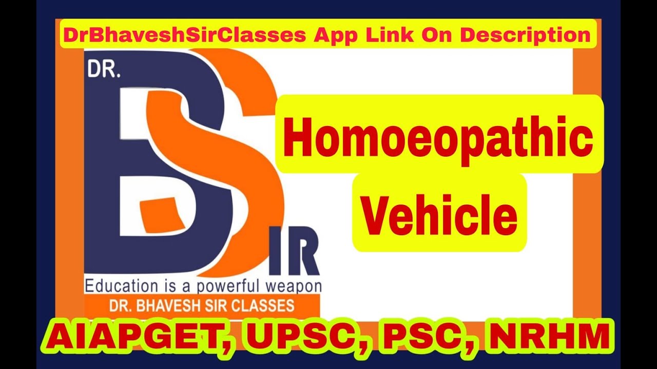 Vehicle || Homoeopathic Pharmacy || Homoeopathy|| Dr.Bhavesh Sir ...