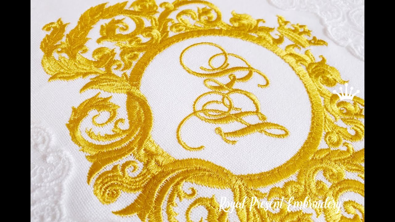Vintage baroque frame Machine Embroidery Design - 4 sizes - YouTube