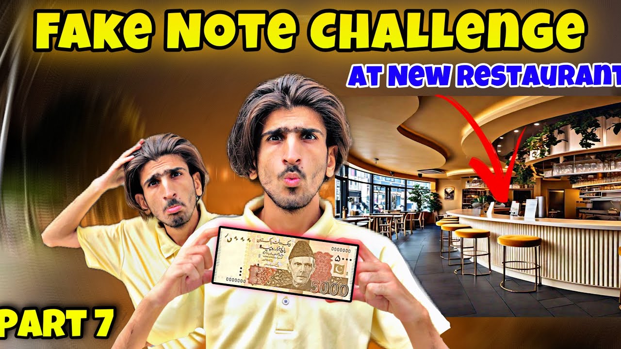 FAKE NOTE CHALLENGE At New Restaurant - Police Ko Call Kr dya ! #prank ...