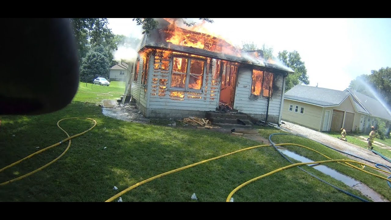 House burn training with multiple departments - YouTube