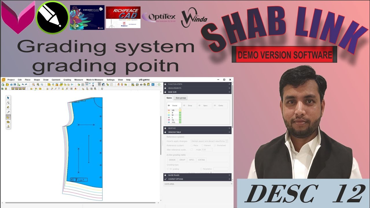 Desc 12 | Create Grading in gemini |cad software|freecad |fashion ...