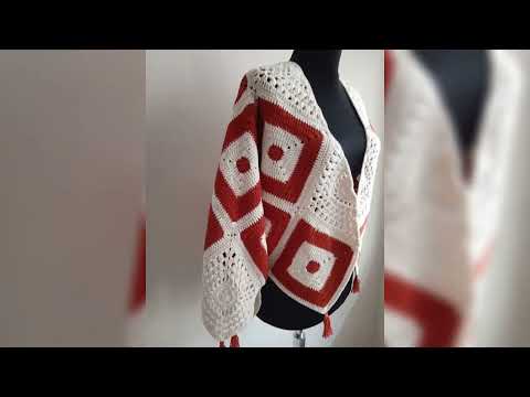 Renkli bohem hırka.