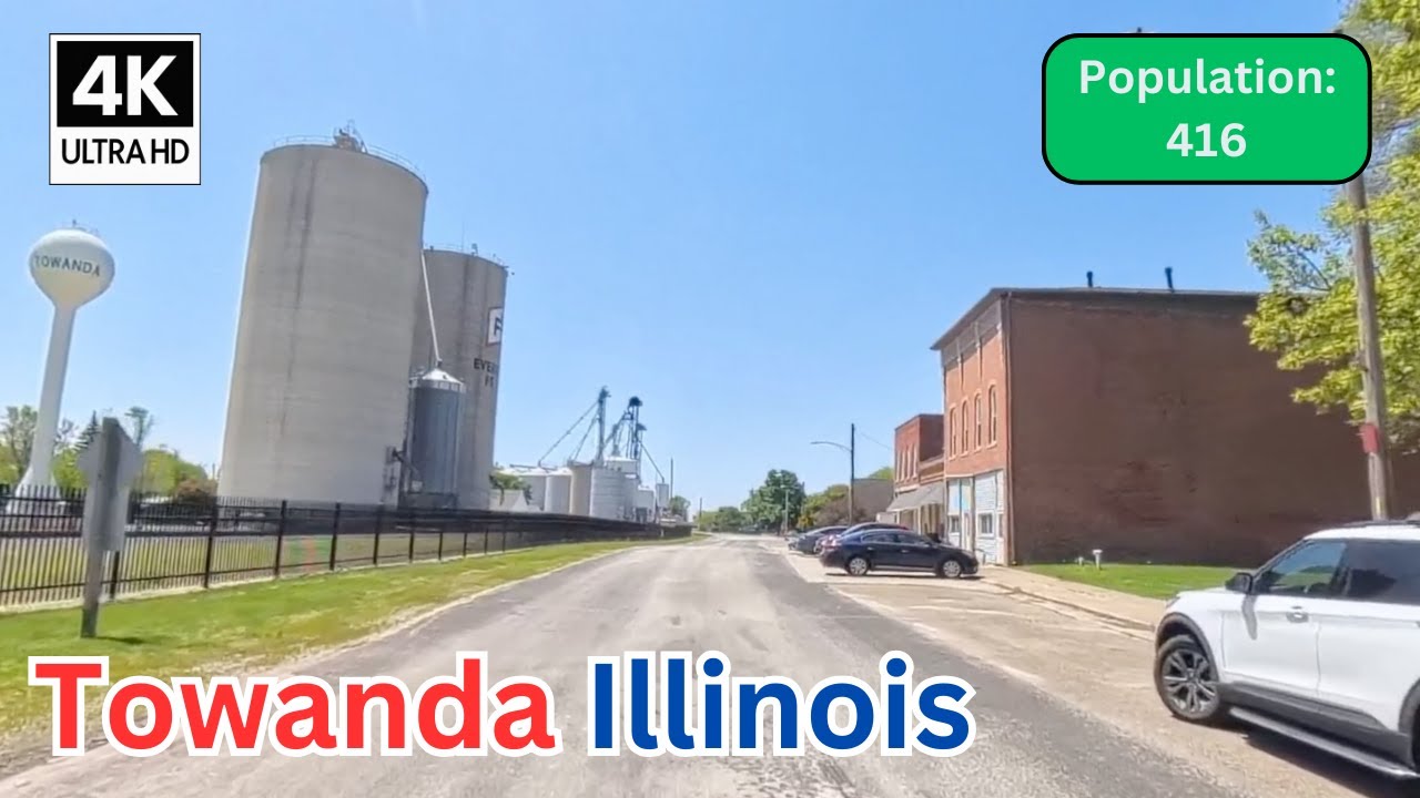 Driving Through Towanda, Illinois in 4K 🚗 | Scenic Route 66 Town Tour ...