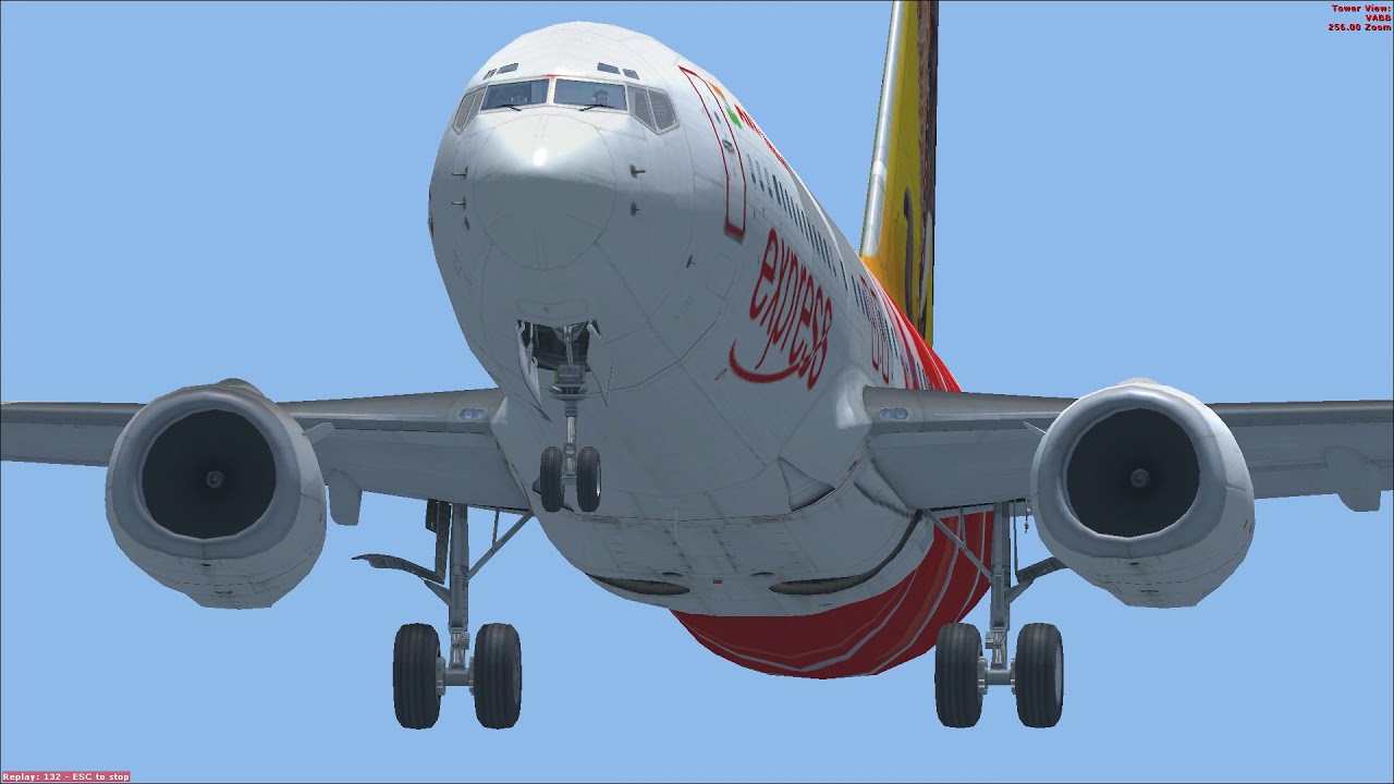 [FSX] ILS Approach 09 VABB - B737-800 - VT-AXA(Air India Express) - YouTube