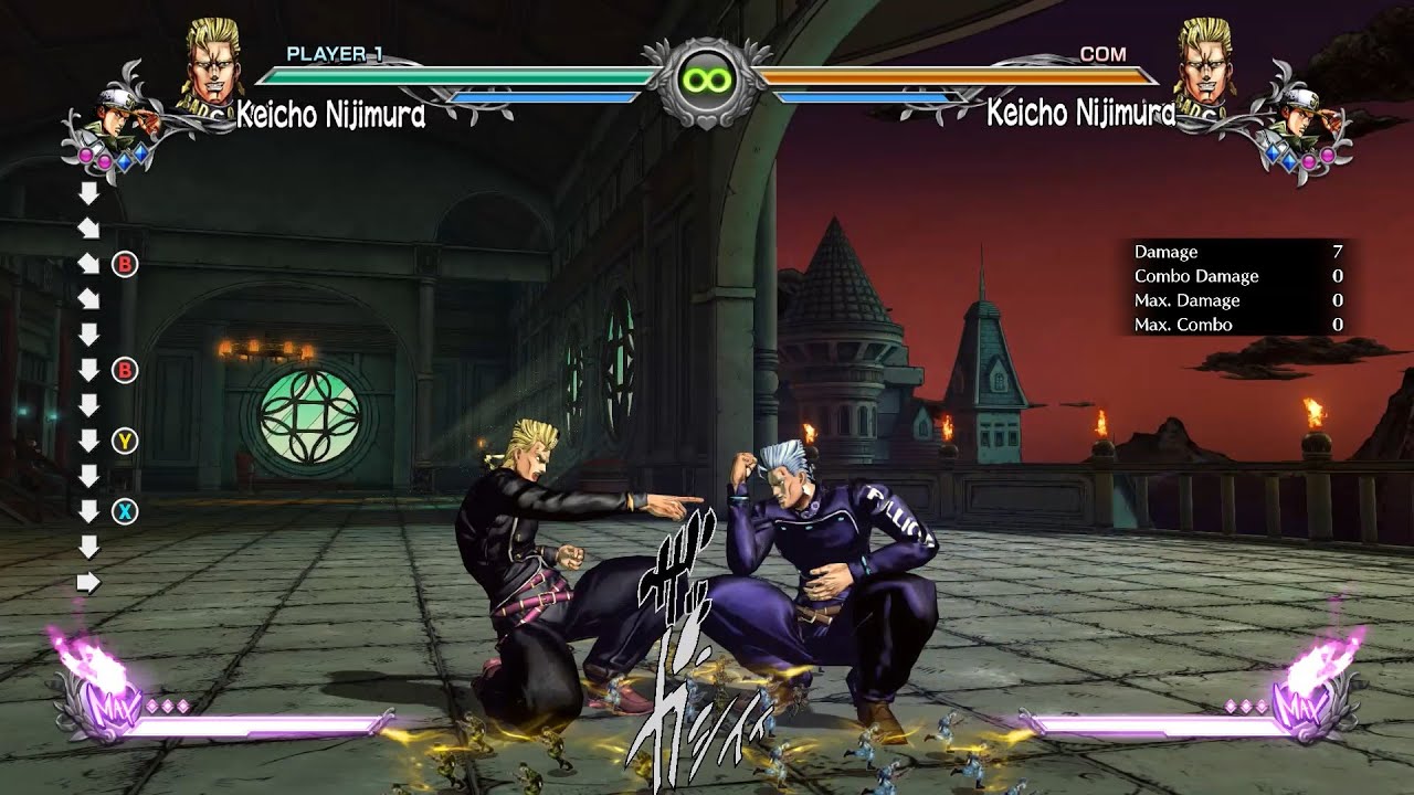 【JoJo ASBR 】Keicho Nijimura perfect blockstring - YouTube