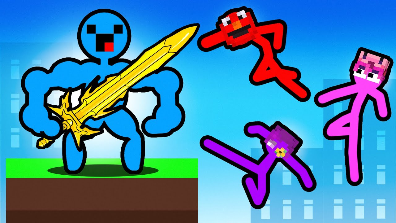 4 Noobs lutando Stickman Fight - YouTube