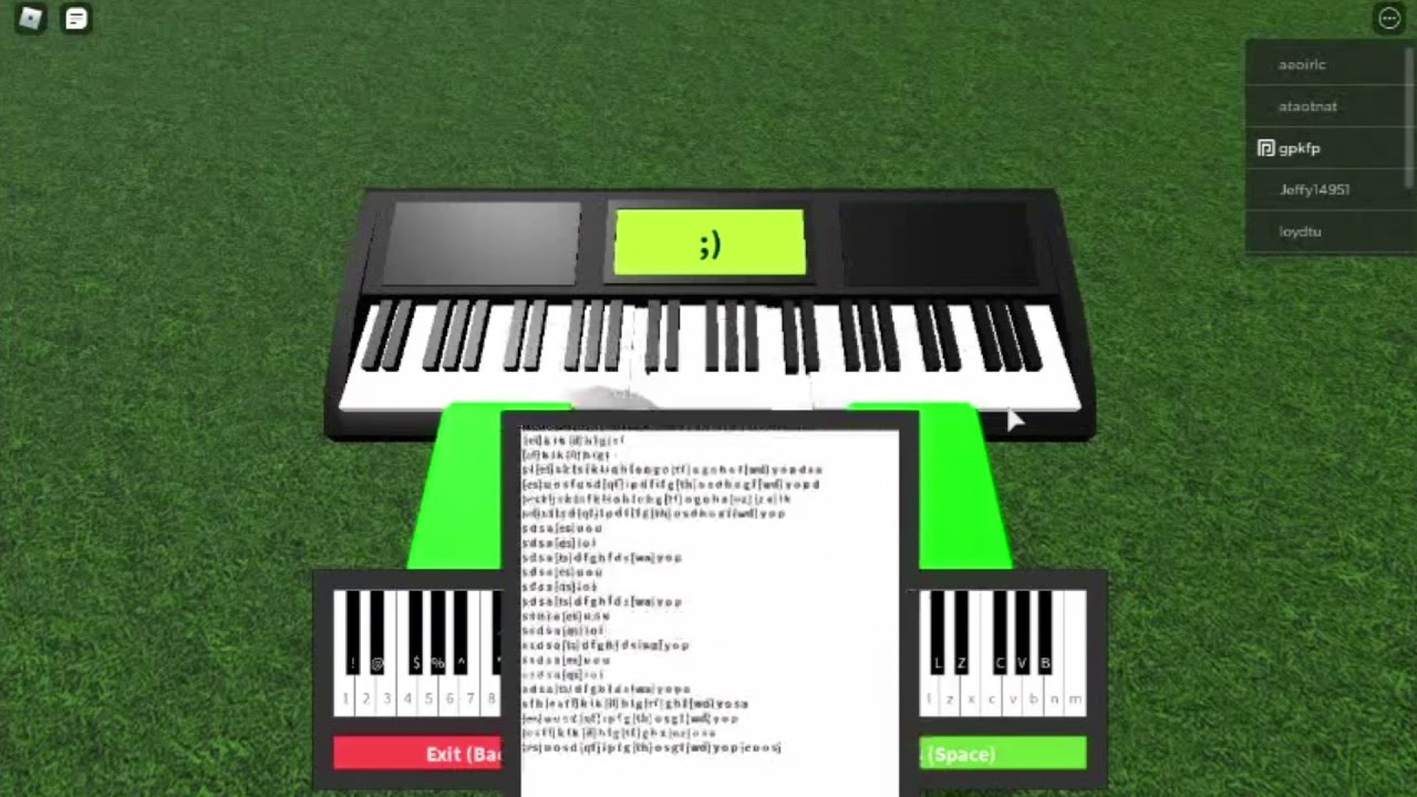 เล่นpianoในroblox - YouTube
