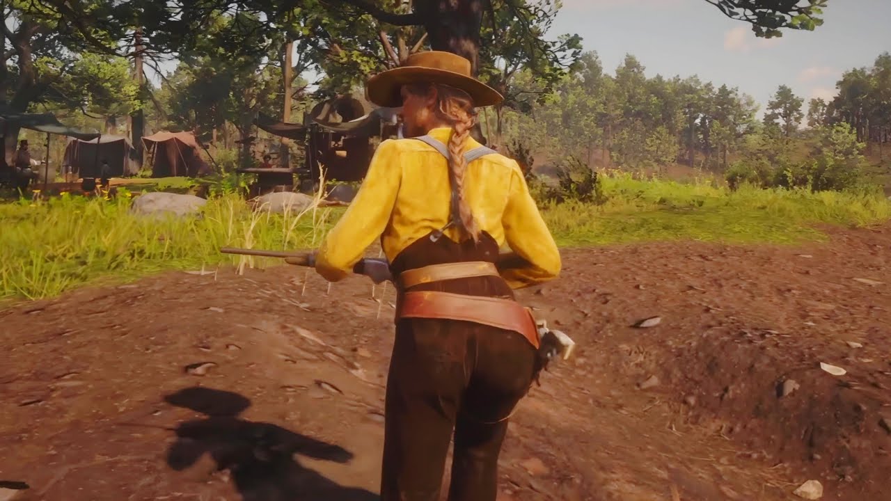 Sadie catches Arthur looking at her back | Rdr2 - YouTube