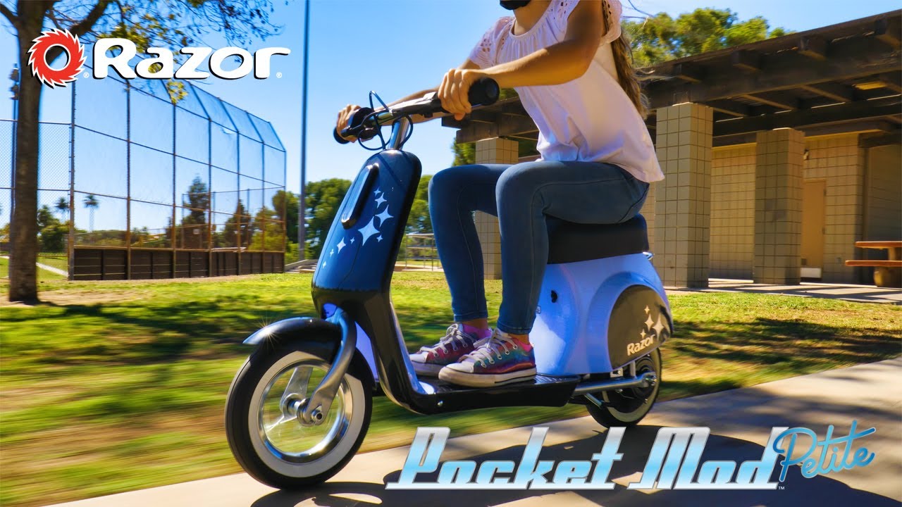 Razor Pocket Mod Petite,Scooter Eléctrico,7+, Polvo de Diamante, Azul ...