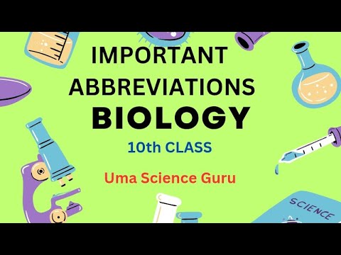 Important Abbreviations in Class 10 Biology - YouTube