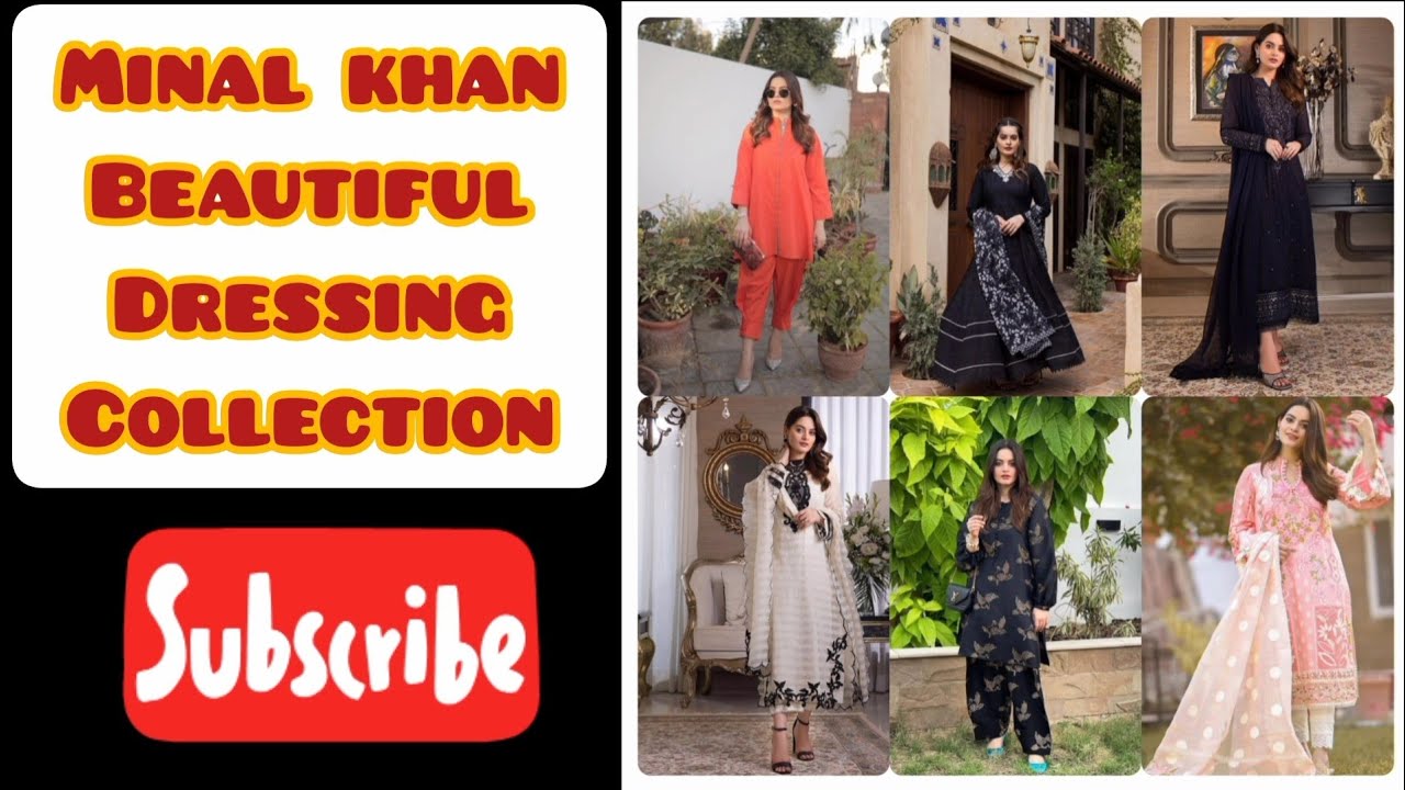 Minal Khan beautiful dresses collection - YouTube