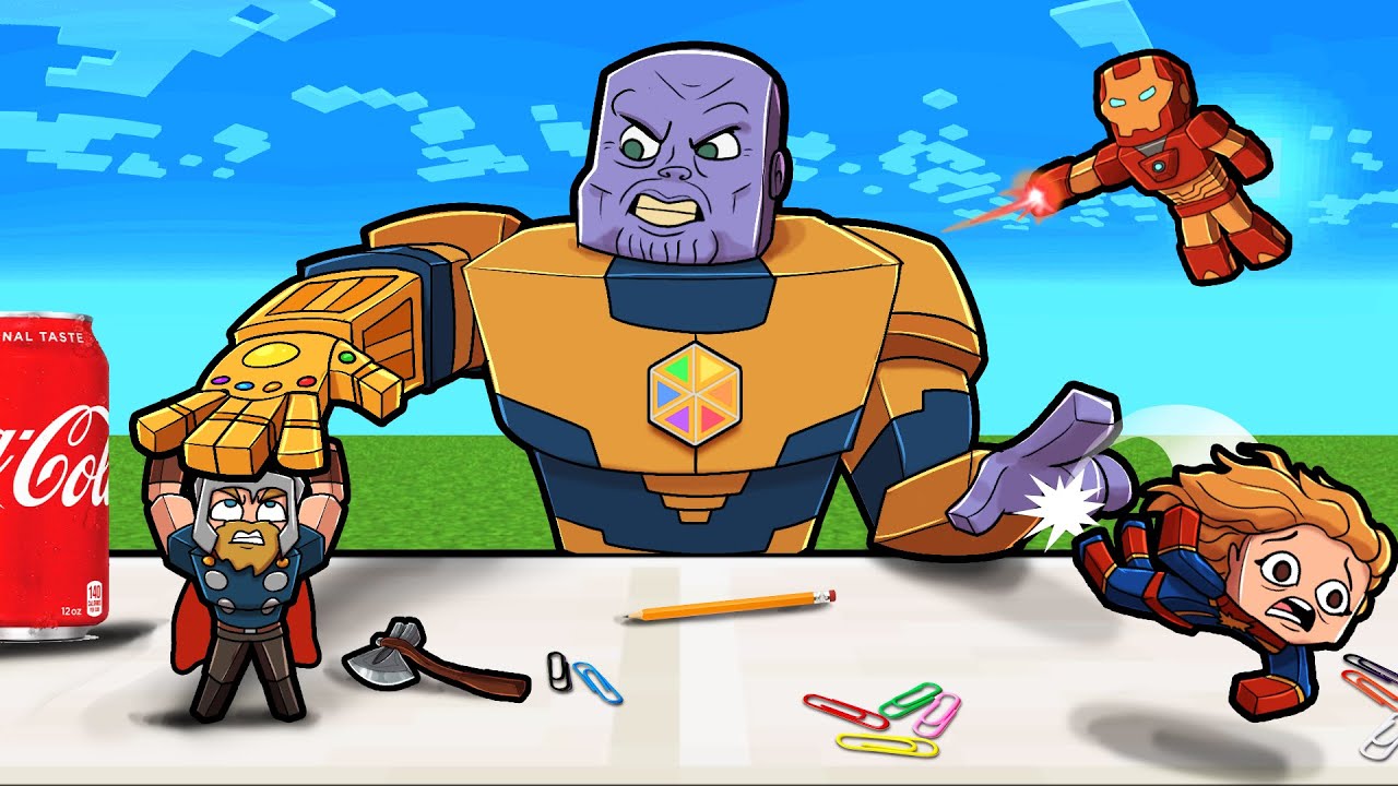 Tiny AVENGERS INFINITY War! (Minecraft) - YouTube