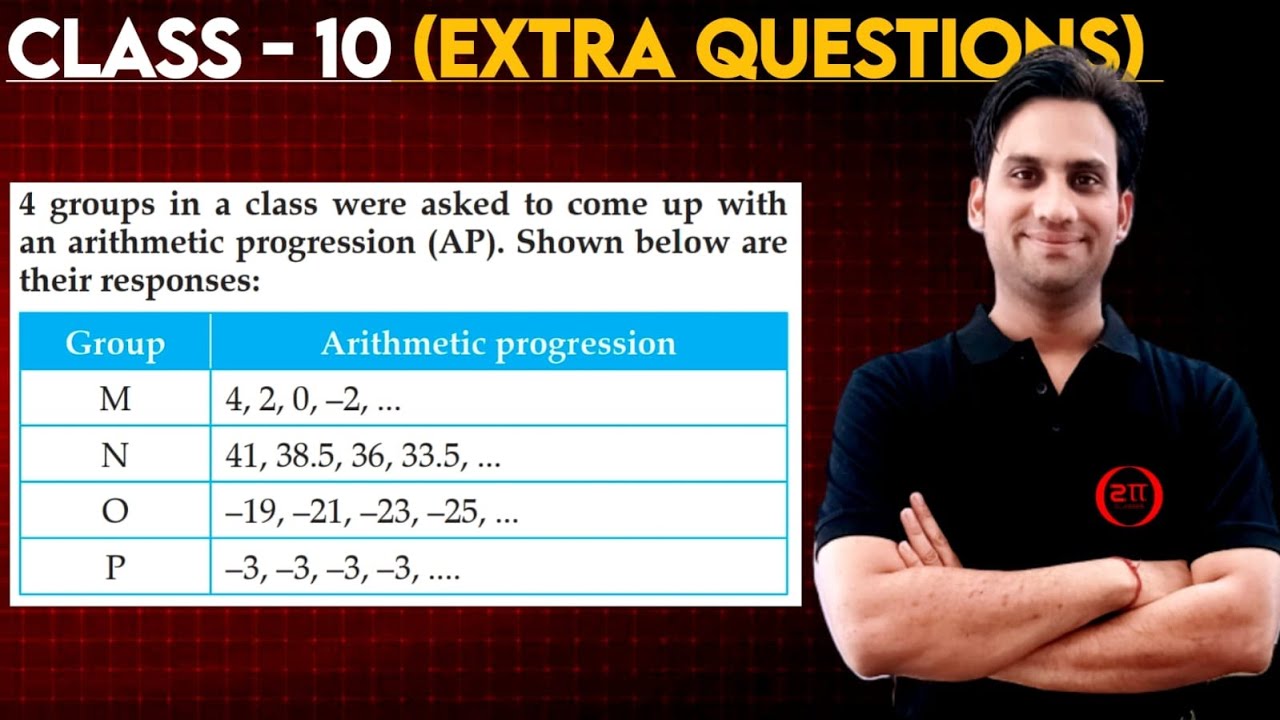 4 groups in a class were asked to come up with an arithmetic ...