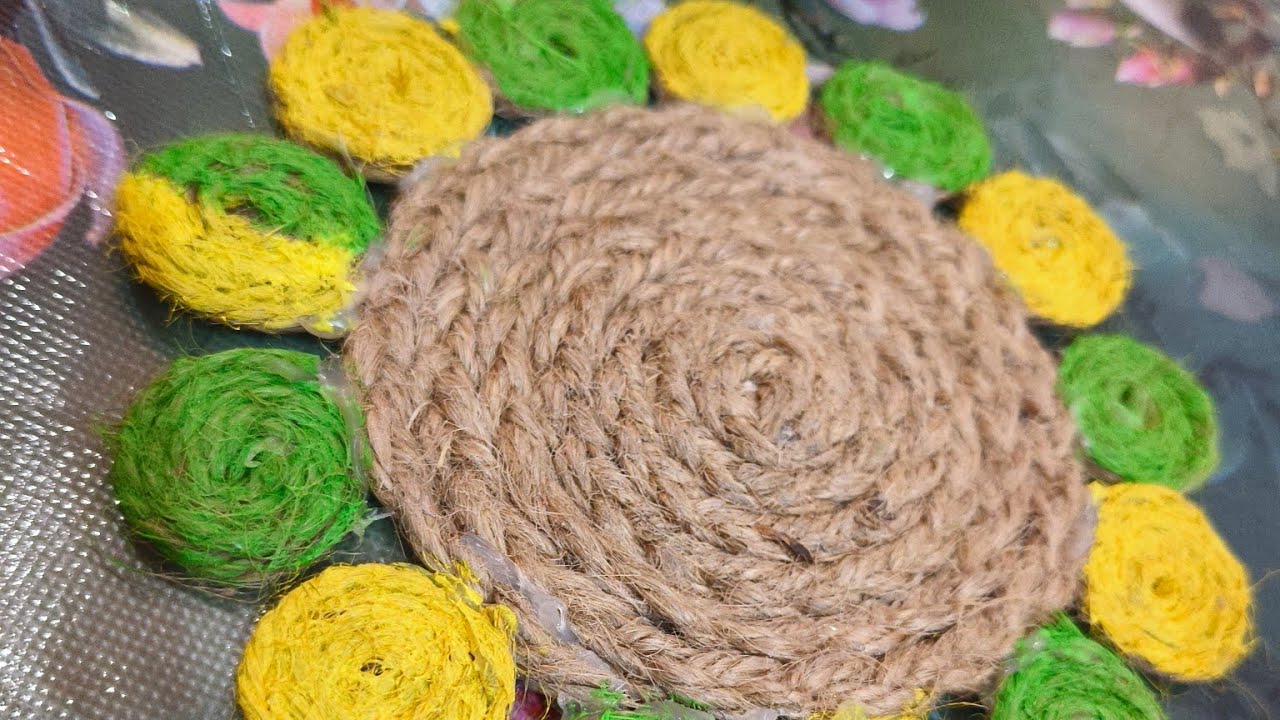 Joot tea coaster making at home made DIY ideas #creative - YouTube