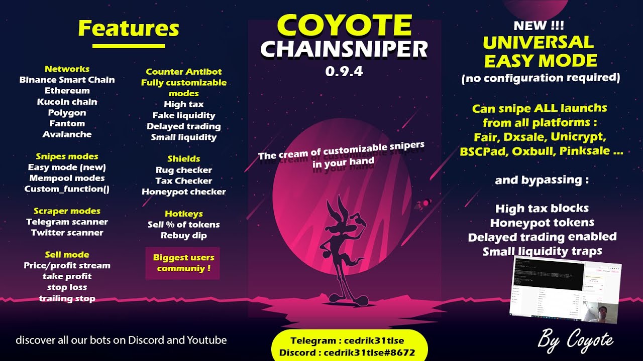 Pancakeswap sniper bot - Easy to snipe antibot tokens BSC/ETH/MATIC ...