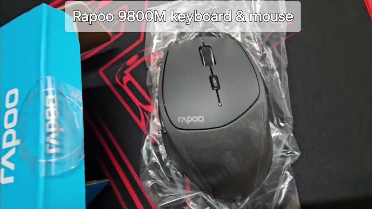 Unboxing of Rapoo 9800M multimode Keyboard Mouse combo - YouTube
