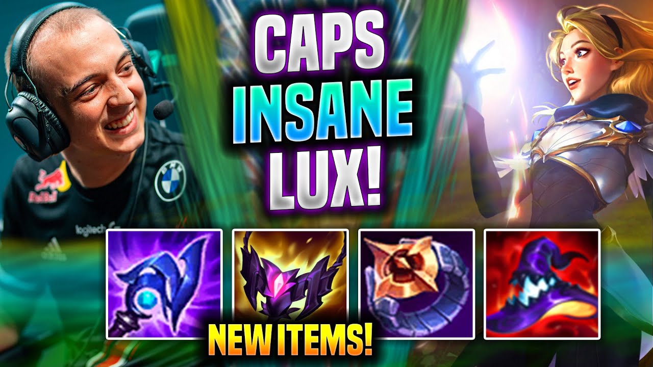 CAPS IS INSANE WITH LUX NEW ITEMS! - G2 Caps Plays Lux MID vs Yone ...