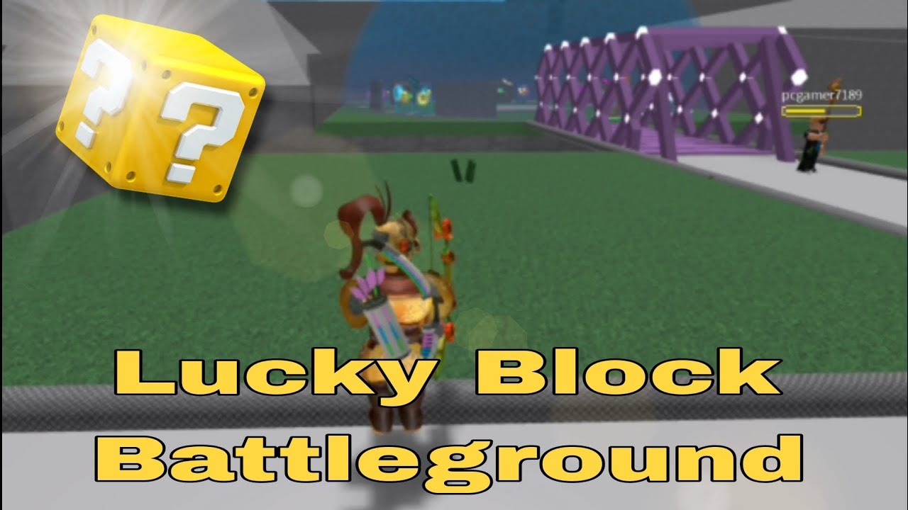 Playing Lucky Block Battleground on Roblox - YouTube